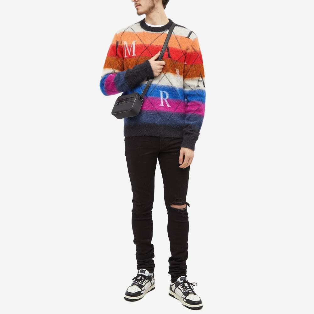 AMIRI Men's Argyle Stripe Crew Sweat in Multi Amiri