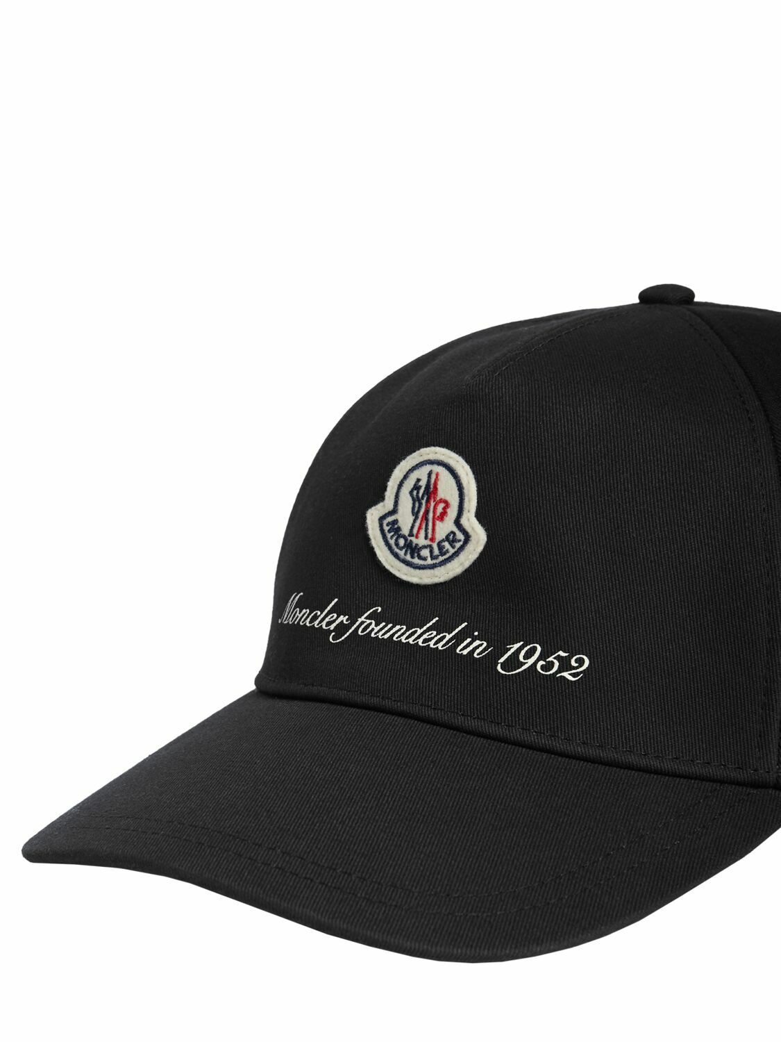 MONCLER - Logo Detail Cotton Baseball Cap Moncler