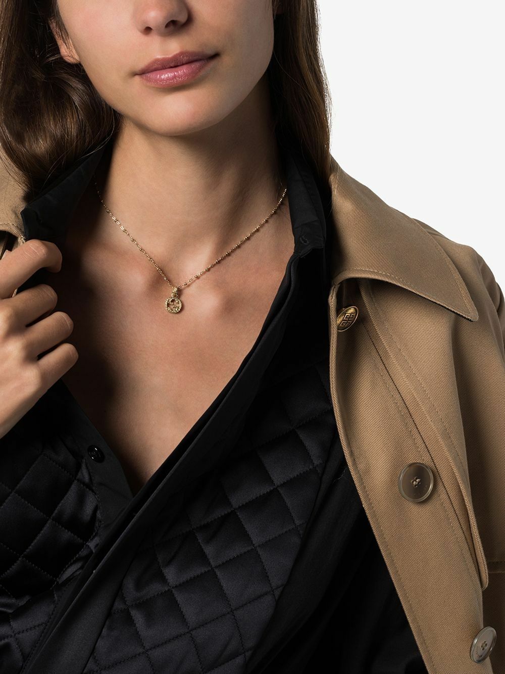 Gucci 18K Yellow Gold Interlocking Pendant Necklace Gucci