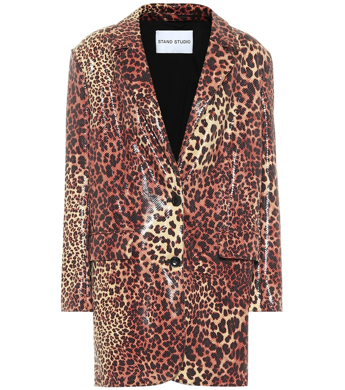 Stand Studio - Juniper leopard-print faux leather blazer Stand Studio