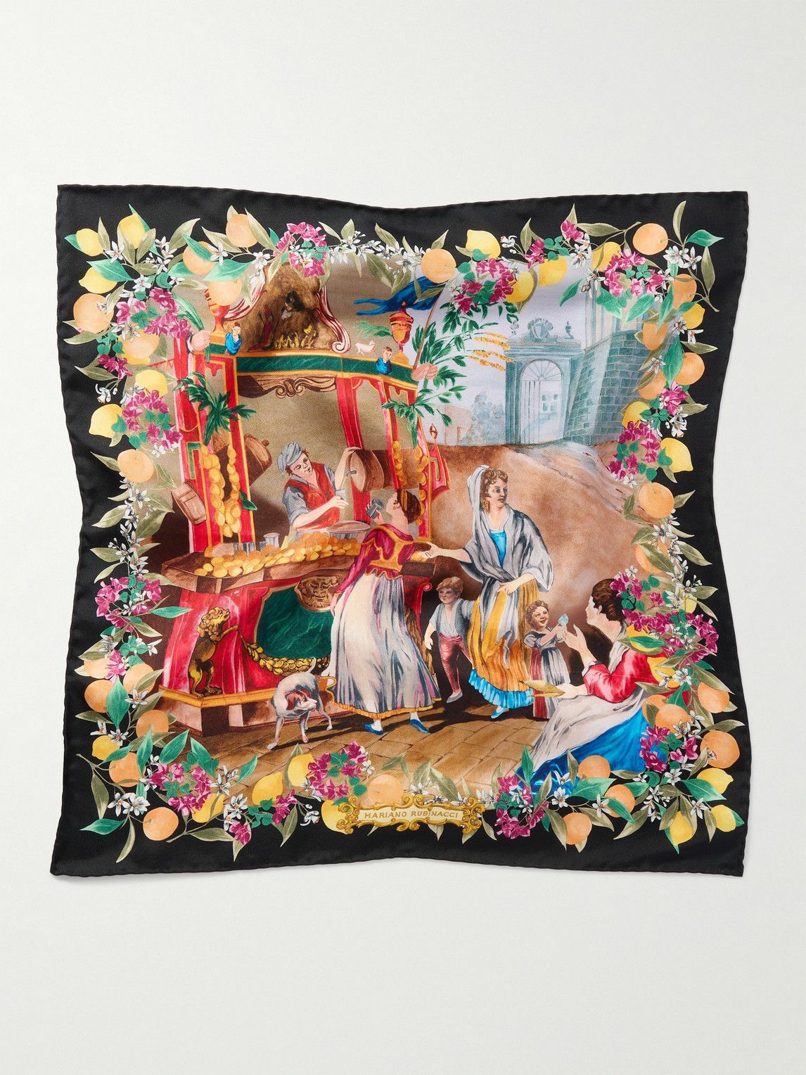 Rubinacci - Waterseller Printed Silk-Twill Pocket Square Rubinacci