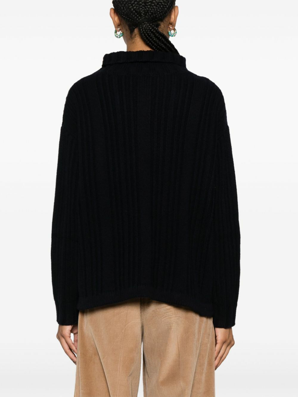 Max Mara Rib-Knit Roll-Neck Sweater Max Mara