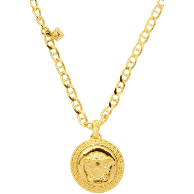 Versace Gold Pendant Necklace Versace