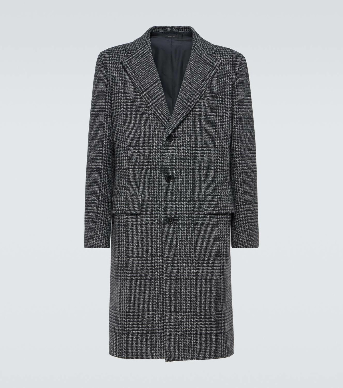 Brioni Houndstooth wool overcoat Brioni