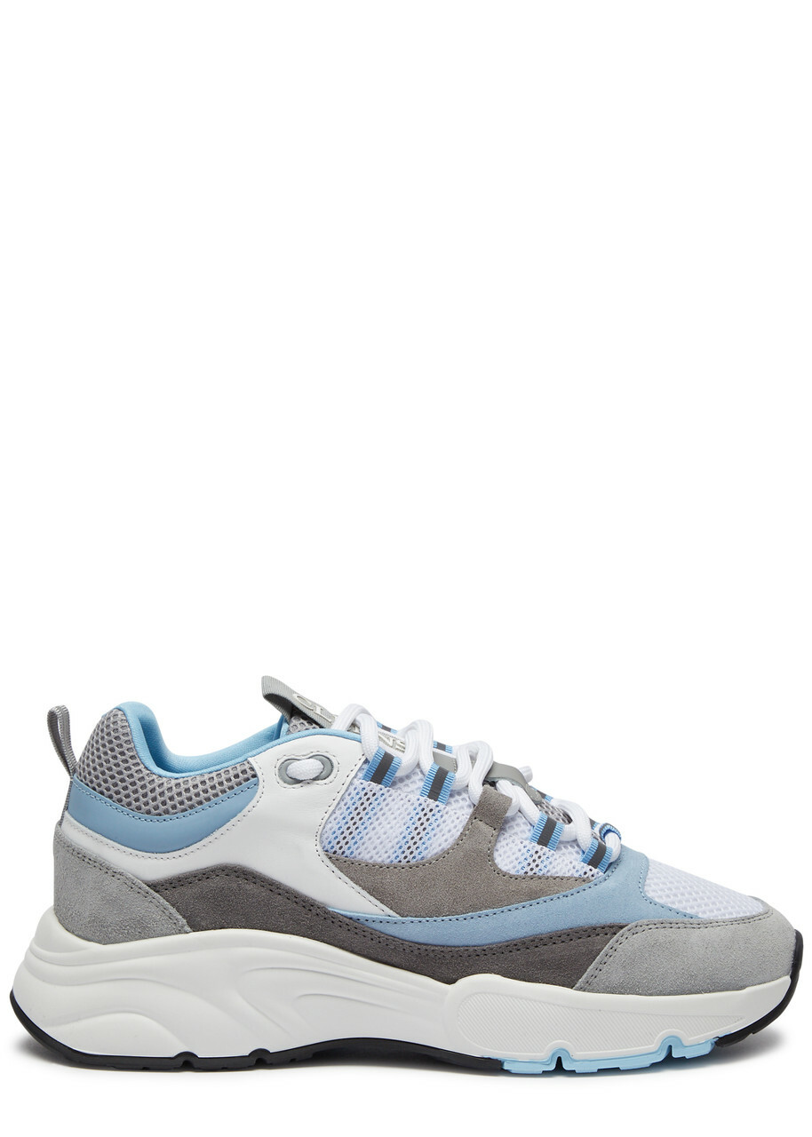 Cleens Aero Panelled Mesh Sneakers Blue Cleens