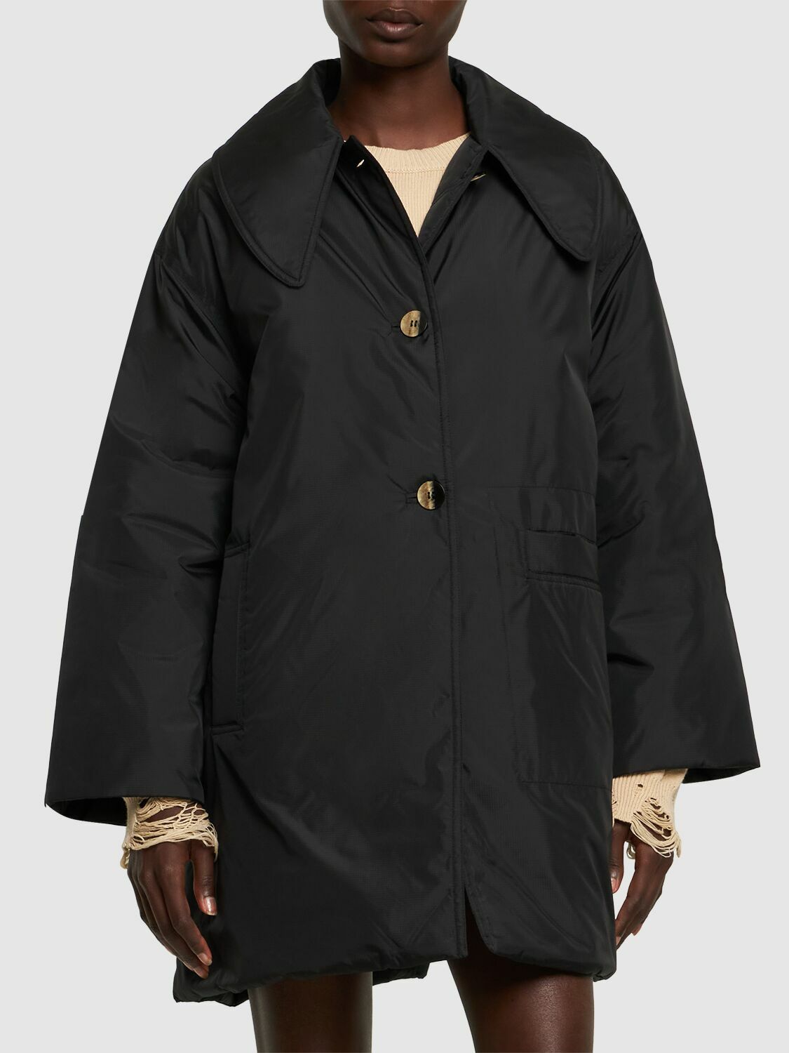 GANNI - Ripstop Reversible Quilted Coat GANNI