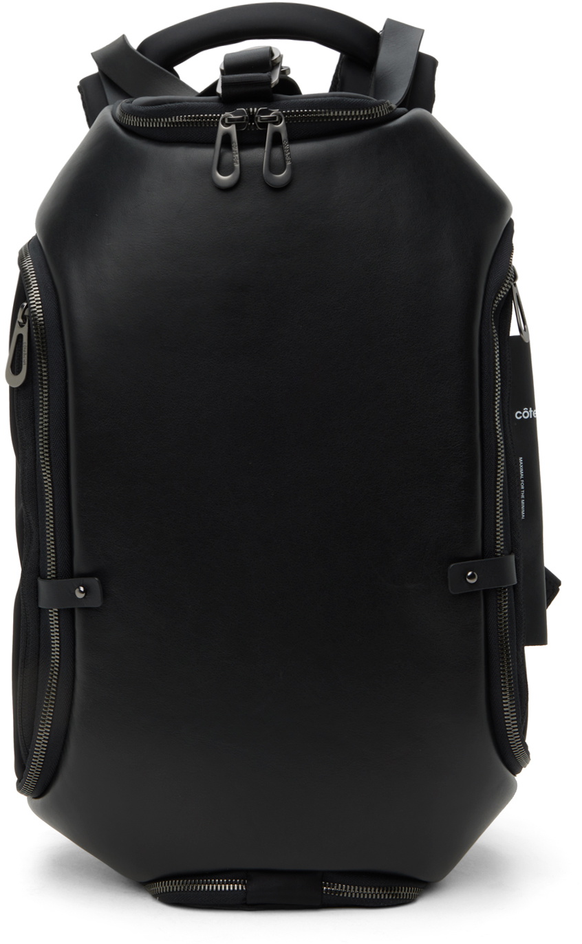 Côte&Ciel Black Avon Leather Backpack Cote & Ciel