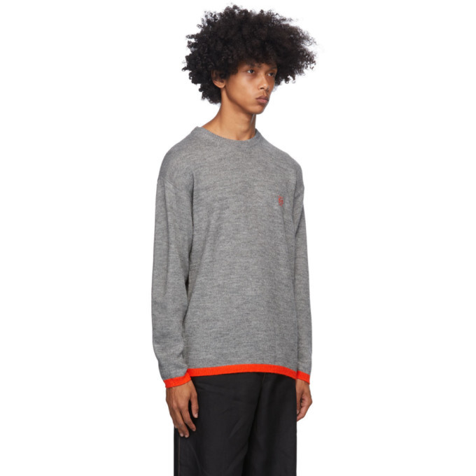 Loewe Grey and Red Wool Anagram Sweater Loewe