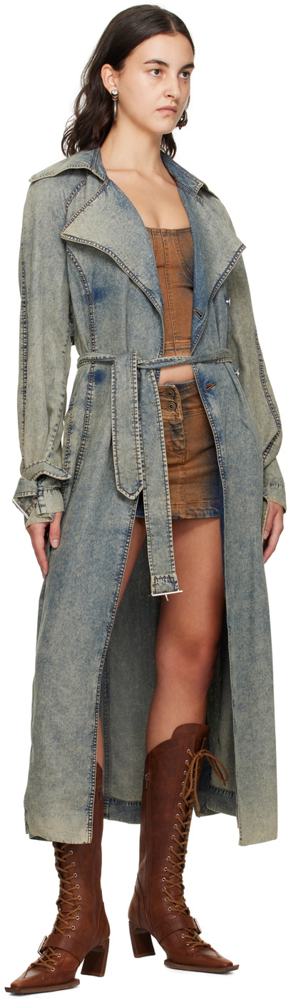 KNWLS Brown Harley Denim Miniskirt KNWLS