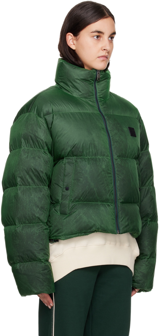 ADER error Green Quilted Down Jacket ADER error