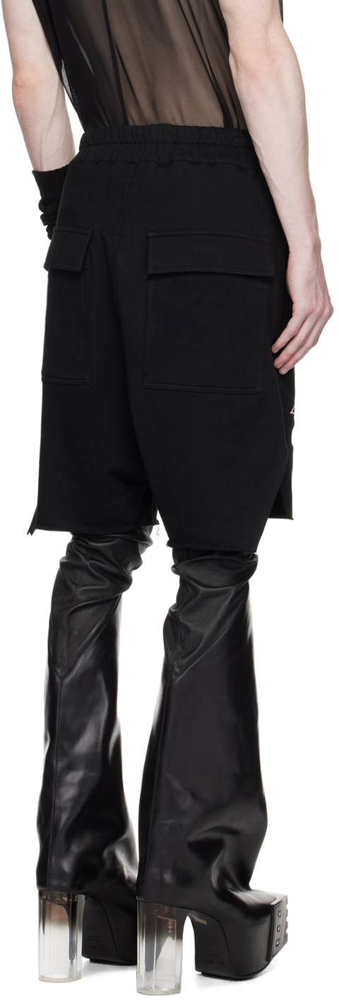 Rick Owens Black Champion Edition Beveled Pods Shorts Rick Owens