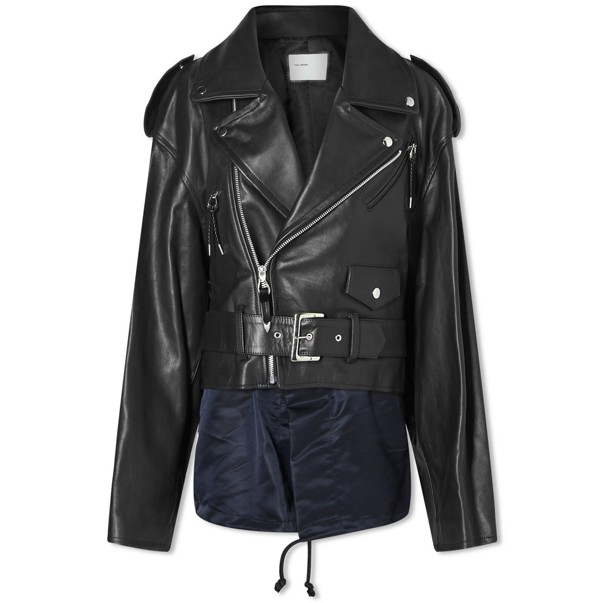 TOGA Women's Leather Jacket in Black Toga Pulla