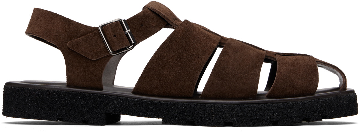 Paul Smith Brown Suede Sandoval Fisherman Sandals Paul Smith