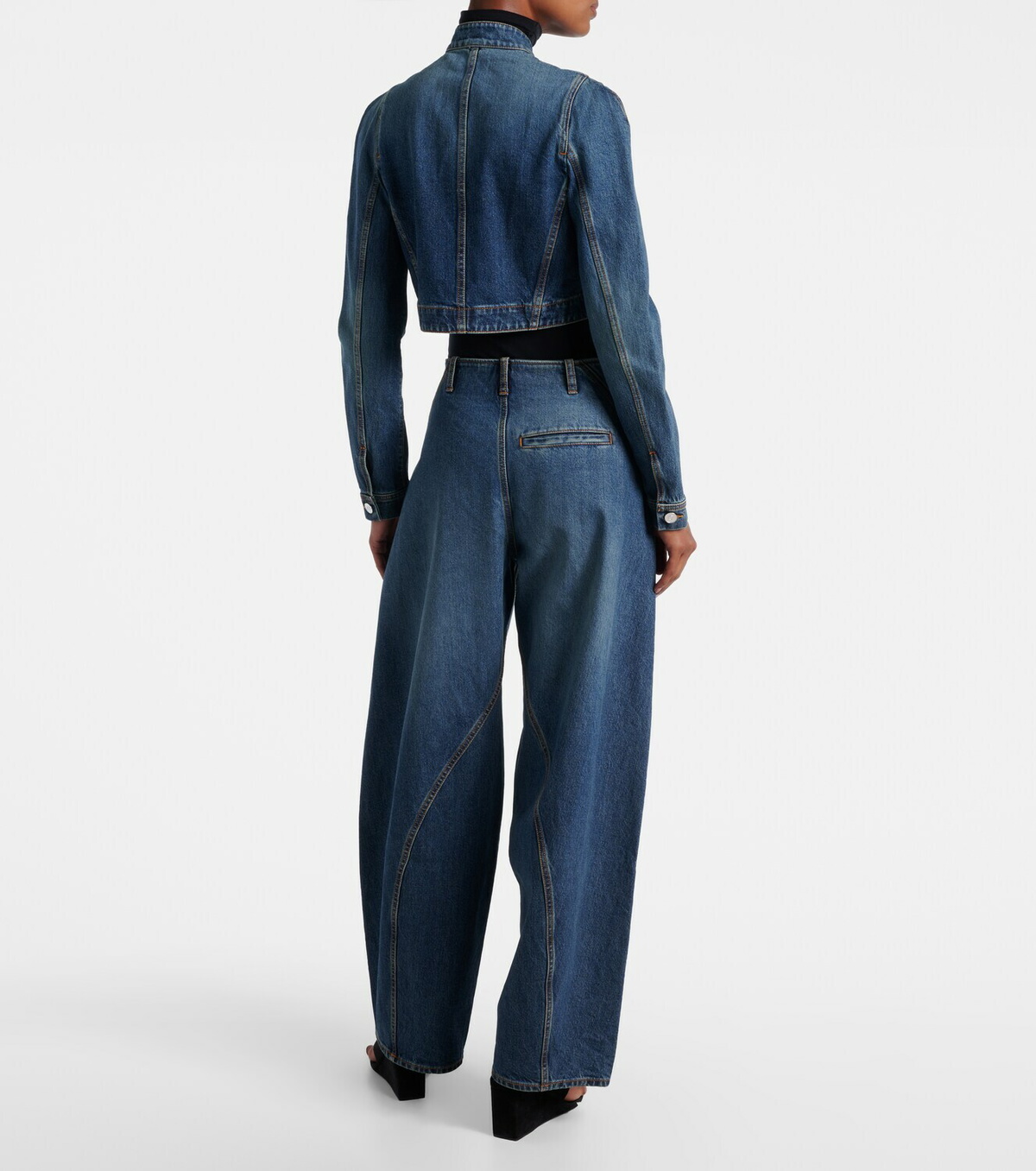Alaïa Cropped denim jacket ALAÏA