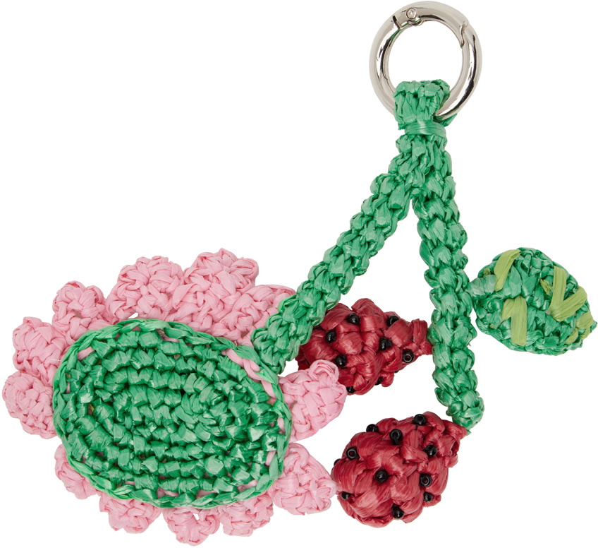 Collina Strada Multicolor Fasciation Flower Keychain Collina Strada