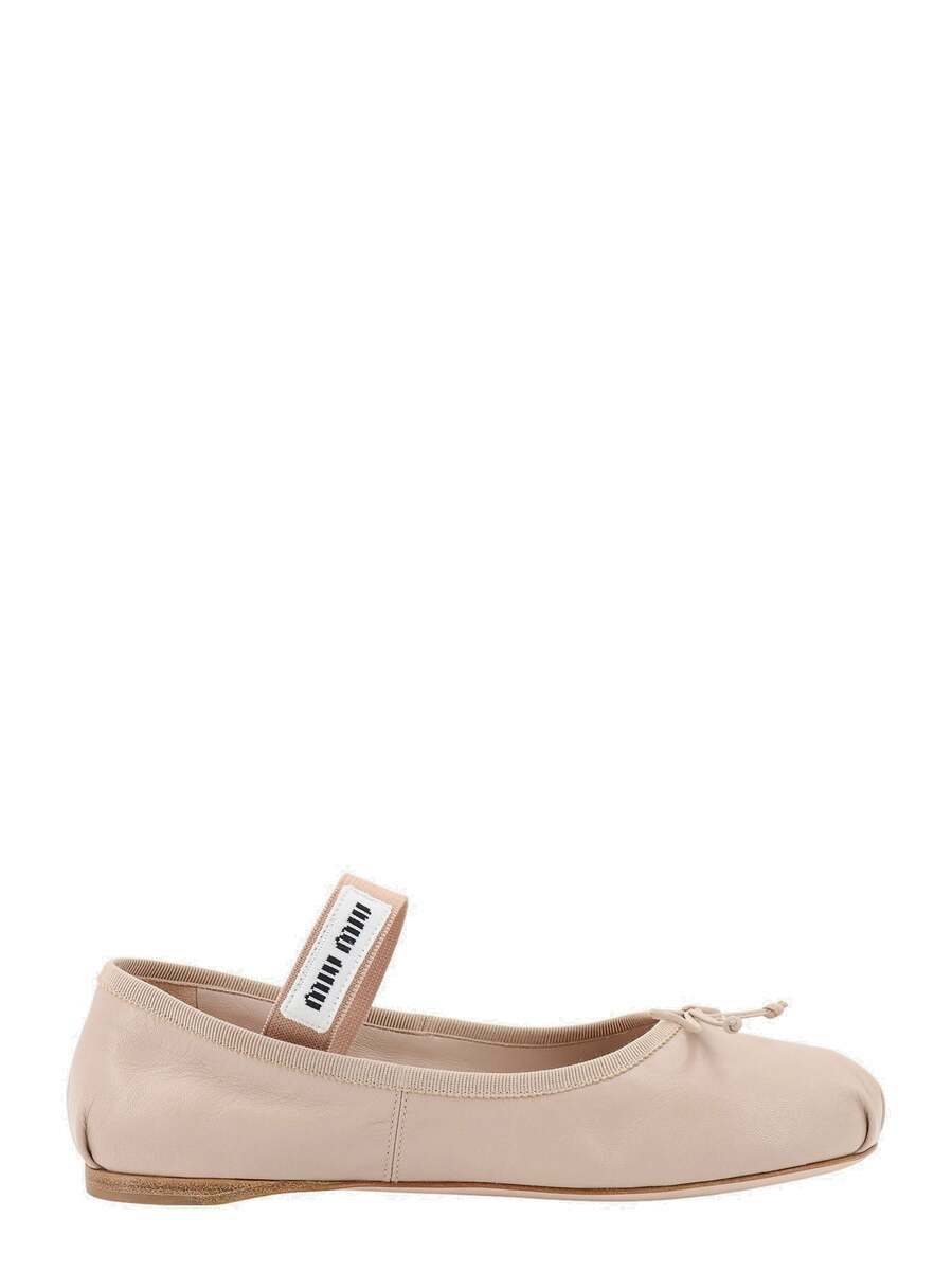 Miu Miu Ballerinas Beige Womens Miu Miu