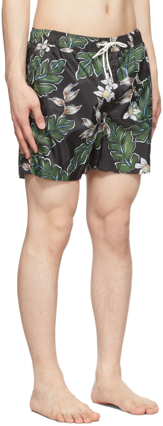Moncler Black Polyester Swim Shorts Moncler