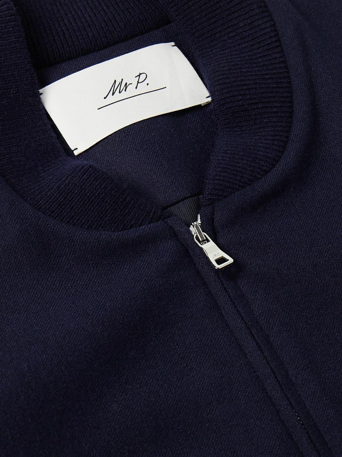 Mr P. - Padded Cashmere-Blend Bomber Jacket - Blue Mr P.