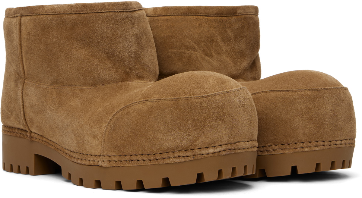 Balenciaga Brown Alaska Fur Boots Balenciaga