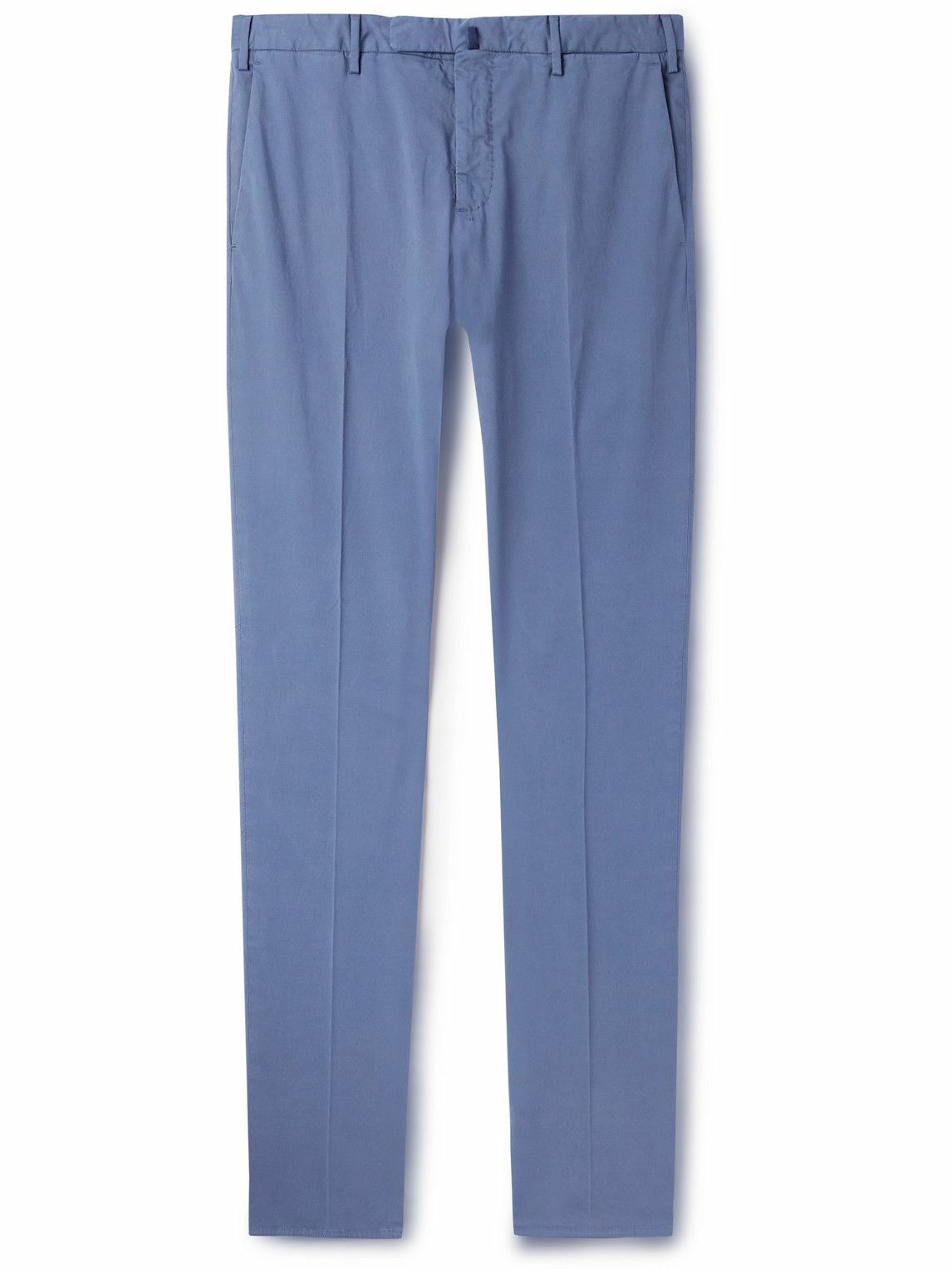 Incotex - Venezia 1951 Slim-Fit Stretch-Cotton Twill Trousers - Blue Incotex