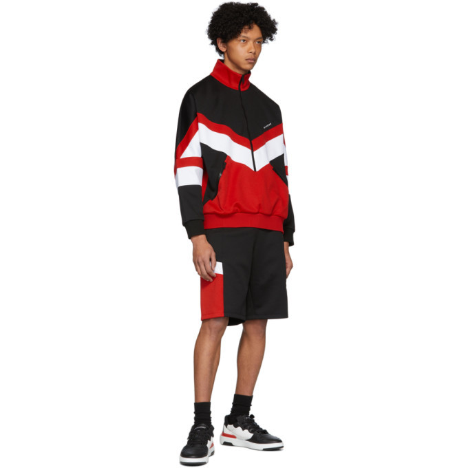 Givenchy Black and Red Logo Sweat Shorts Givenchy