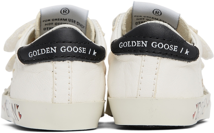 Golden Goose Baby White & Black School Velcro Sneakers Golden Goose ...