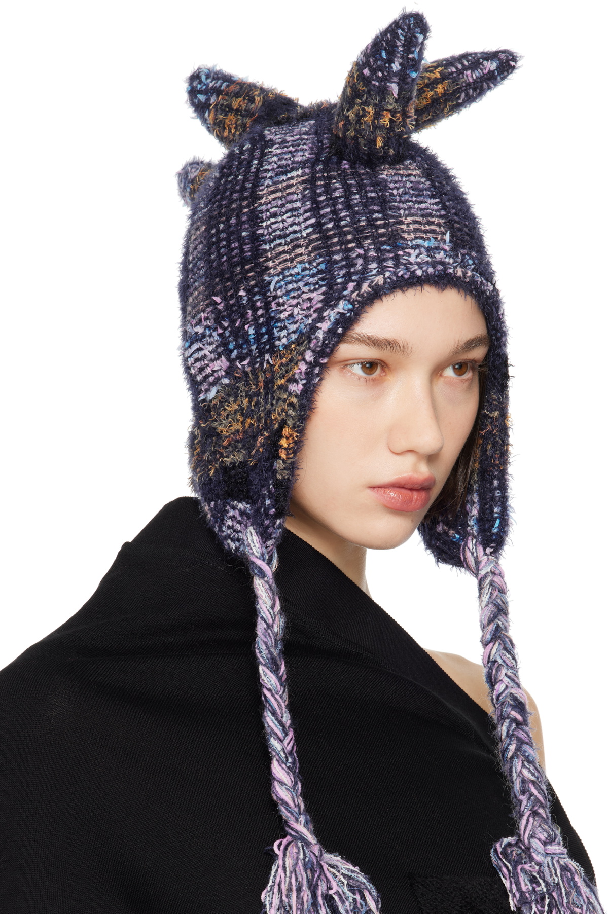 Collina Strada Purple Vitelli Edition Spiky Beanie Collina Strada