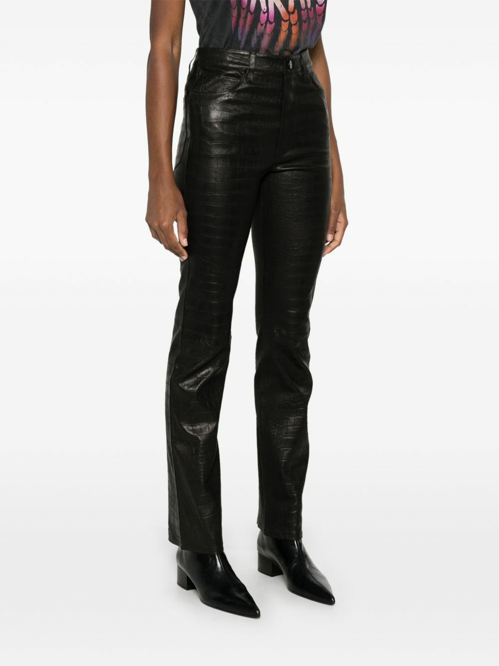 FRAME Skinny Leather Trousers Frame Denim