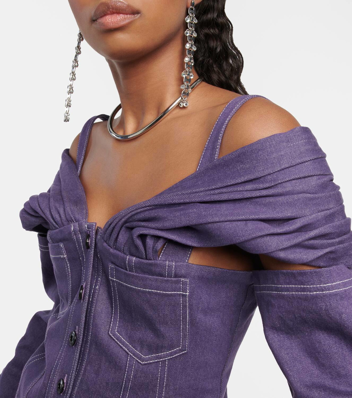 Didu Off-shoulder denim jacket Didu
