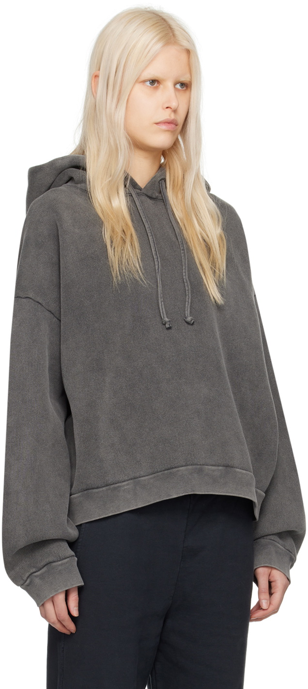 Acne Studios Gray Drawstring Hoodie Acne Studios