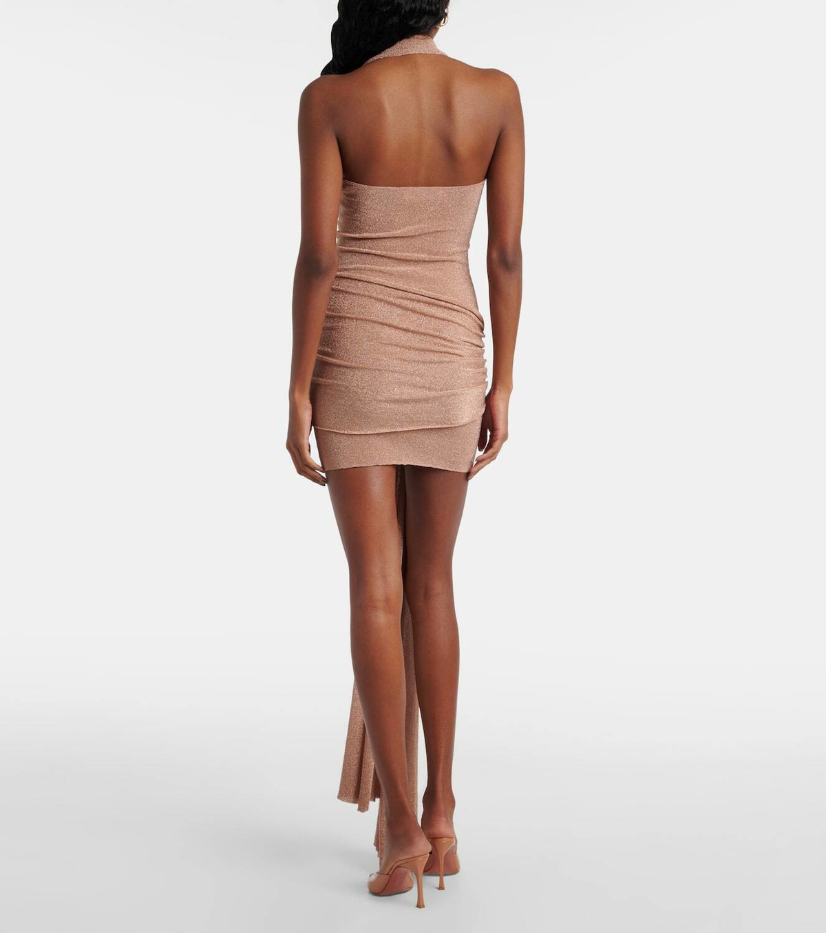 Aya Muse Draped lamé minidress Aya Muse