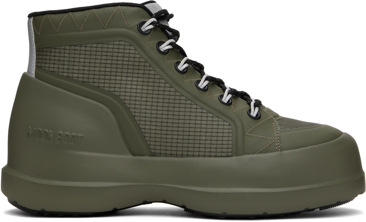 Moon Boot Khaki Luna Trek Mid Nylon Boots Moon Boot