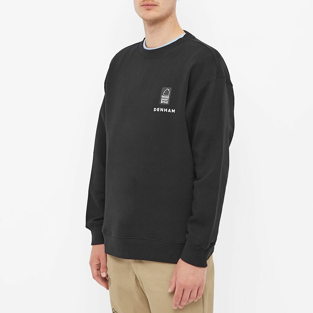 Denham x Dave Bonzai Chrome Box Crew Sweat in Black Denham