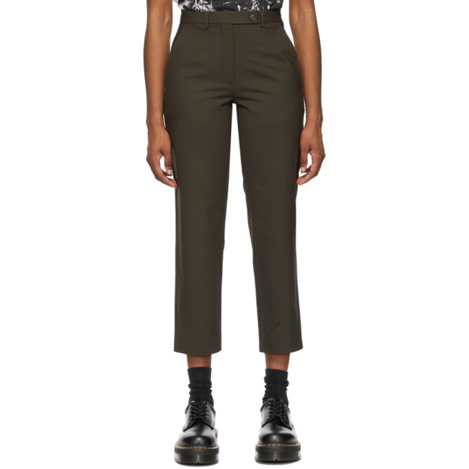 6397 Khaki Gabardine Relaxed Trousers 6397