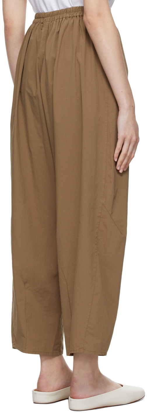CORDERA Tan Cotton Crossed Pants CORDERA