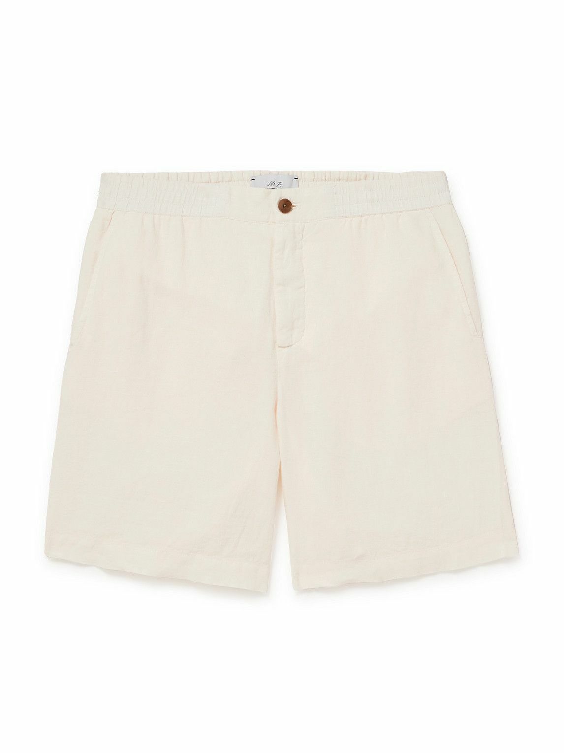 Mr P. - Straight-Leg Linen Shorts - Neutrals Mr P.