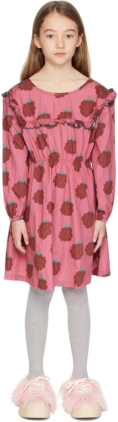 TINYCOTTONS Kids Pink Raspberries Sailor Frills Dress TINYCOTTONS