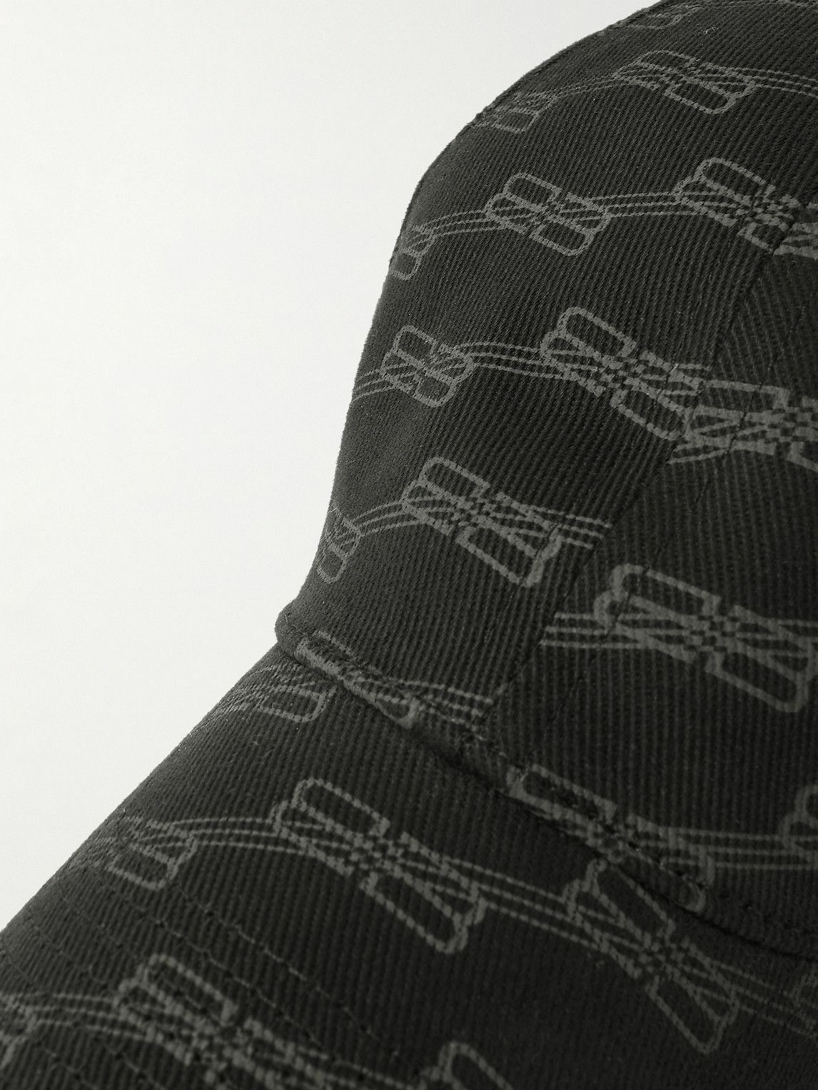 Balenciaga - Monogrammed Cotton-Canvas Baseball Cap - Black Balenciaga