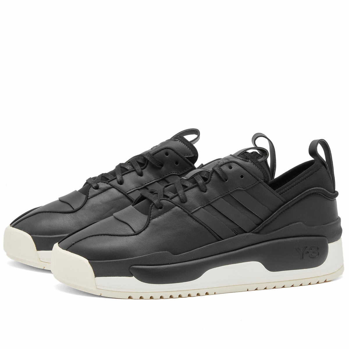 Y-3 Men's Rivalry Sneakers in Black/Off White Y-3