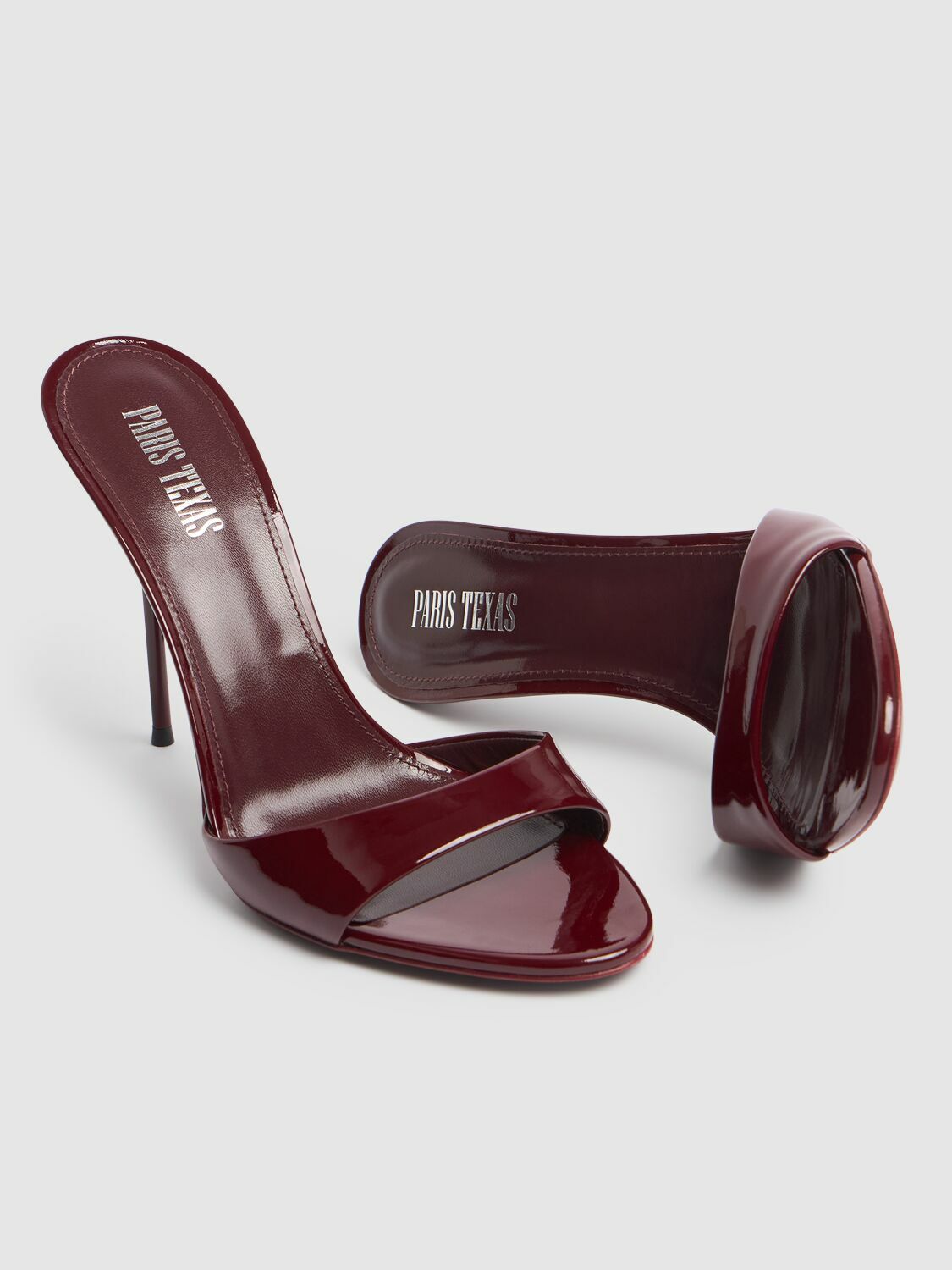 PARIS TEXAS 105mm Lidia Patent Leather Mules Paris Texas