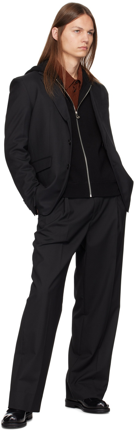 Solid Homme Black Twill Blazer Solid Homme