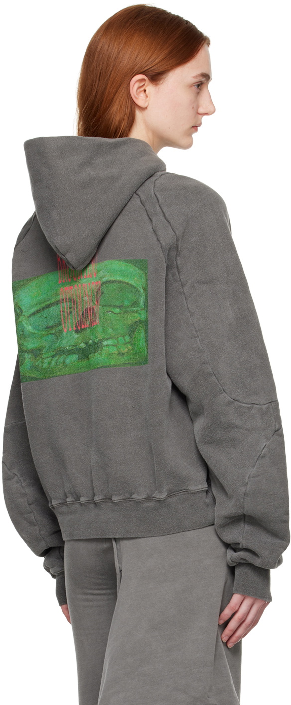 Ottolinger Gray Multiline Hoodie Ottolinger