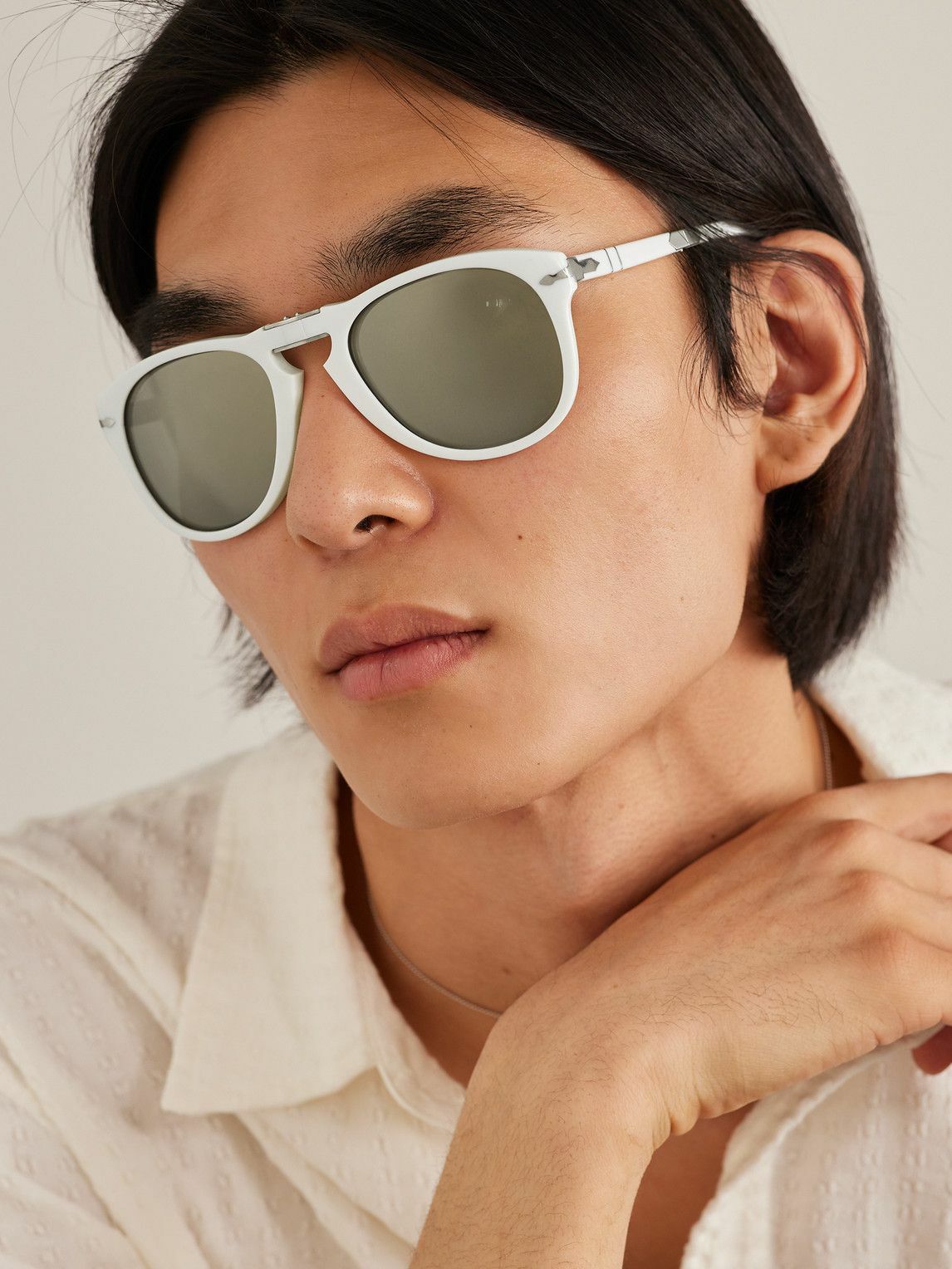 Persol - Steve McQueen Round-Frame Folding Acetate Sunglasses Persol