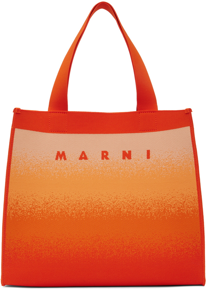 Marni Orange Shopping Tote Marni