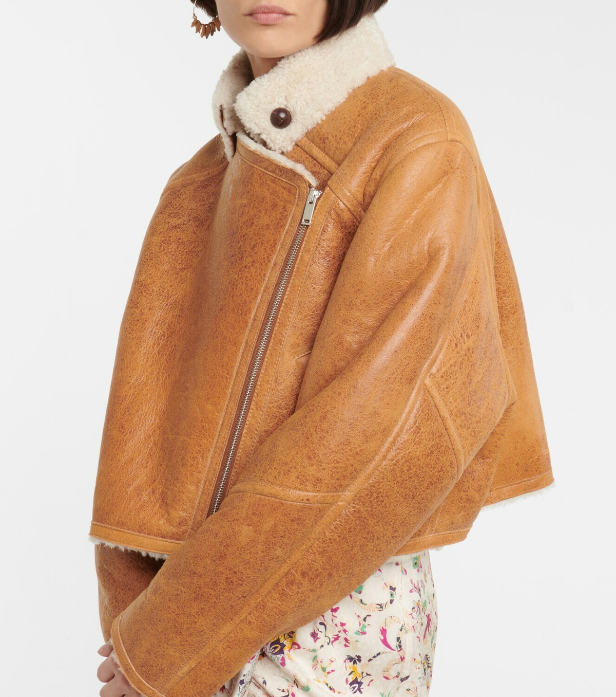 Marant Etoile Apstya leather and shearling jacket Isabel Marant Etoile