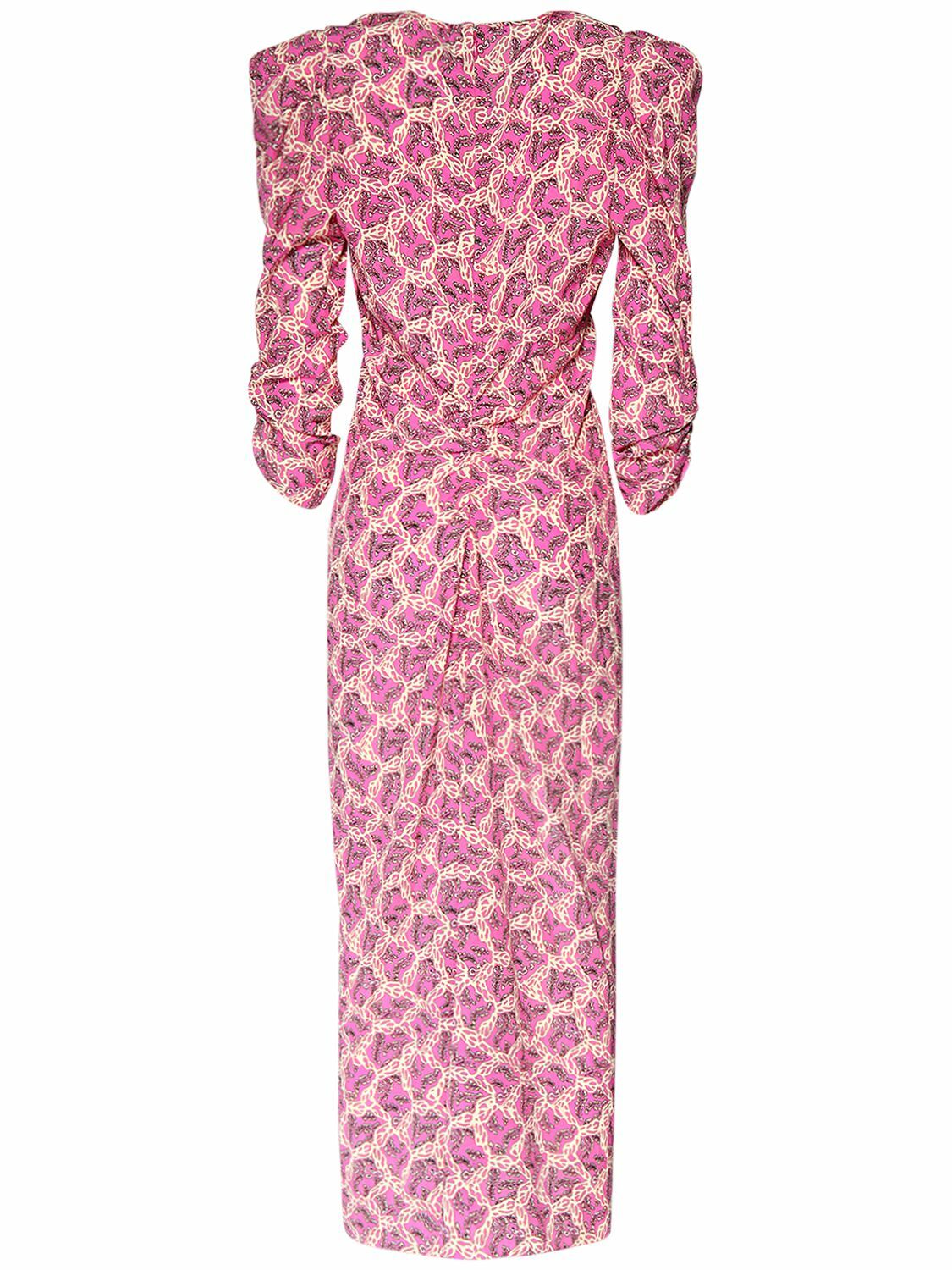 ISABEL MARANT - Albini Floral Gathered Silk Maxi Dress Isabel Marant
