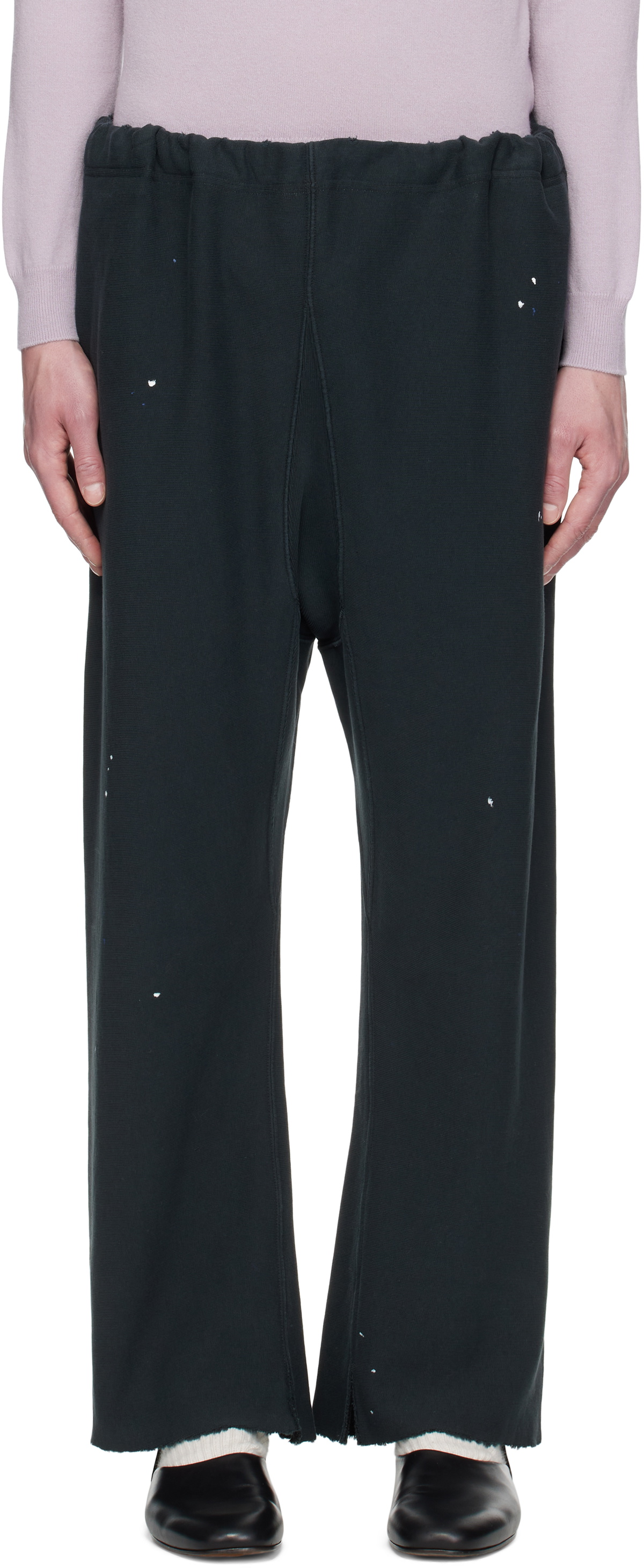 Maison Margiela Black Distressed Sweatpants Maison Margiela