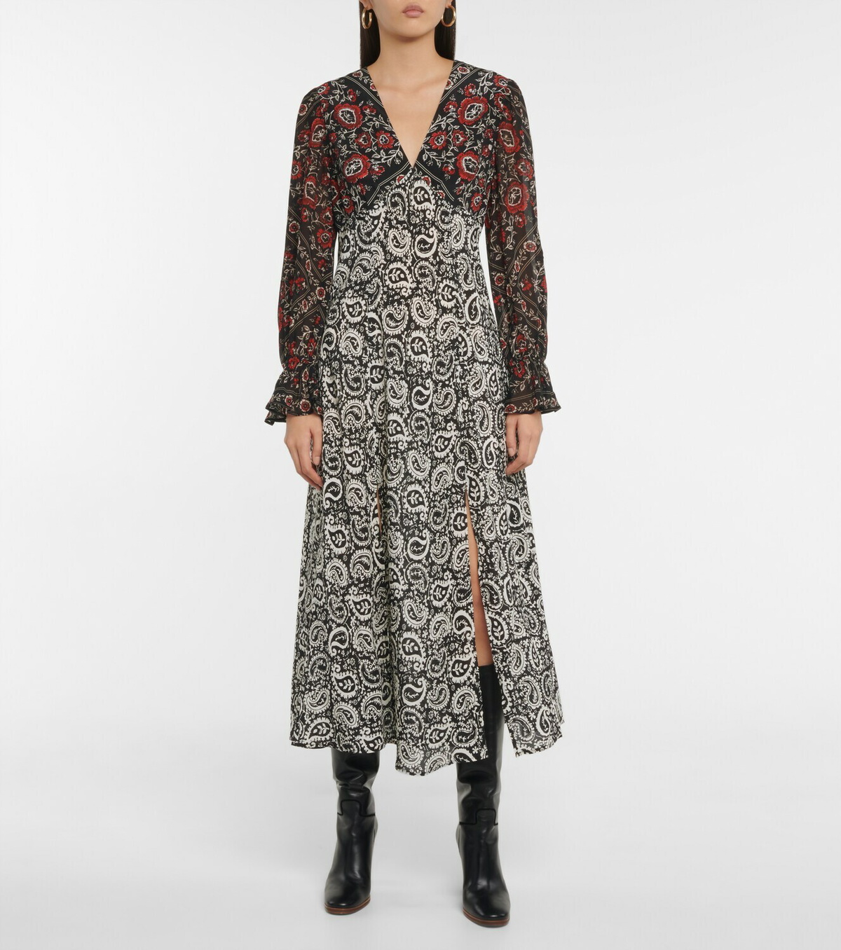 Rixo Aoife paisley-printed silk dress Rixo