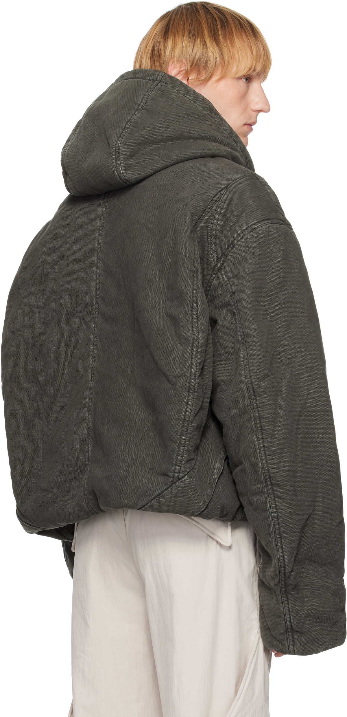HELIOT EMIL Gray Parametrical Worker Jacket Heliot Emil