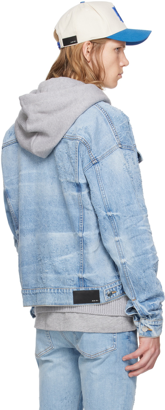 AMIRI Blue Shotgun Oversized Denim Jacket Amiri